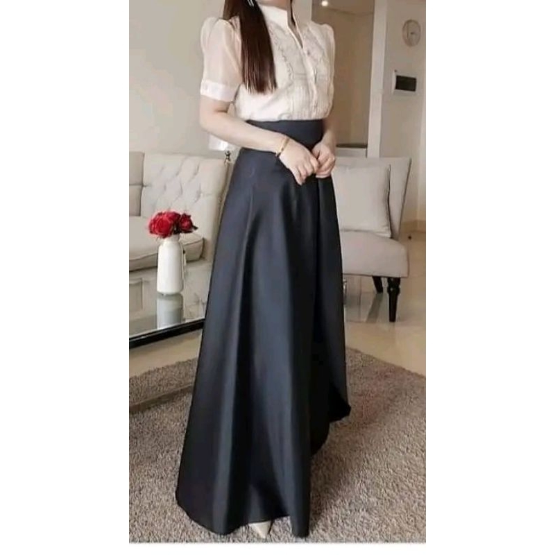 Skirt For Filipiniana, Satin Fabric Direct Patahian 🇮🇹 | Shopee Philippines