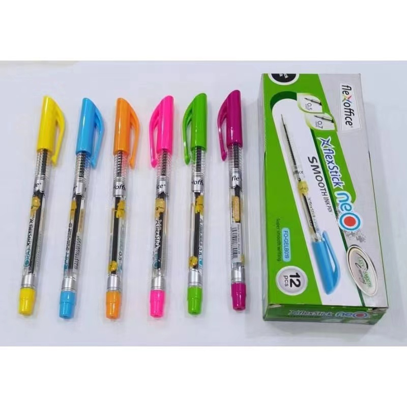 Flex Office Flexstick Neo Smooth Black Ink Pen Ballpen 12pcs | Shopee ...