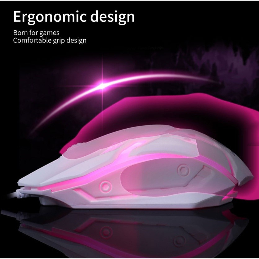 Wired USB Optical Mouse Gaming Mouse Breathing Light Gaming Laptop USB ...