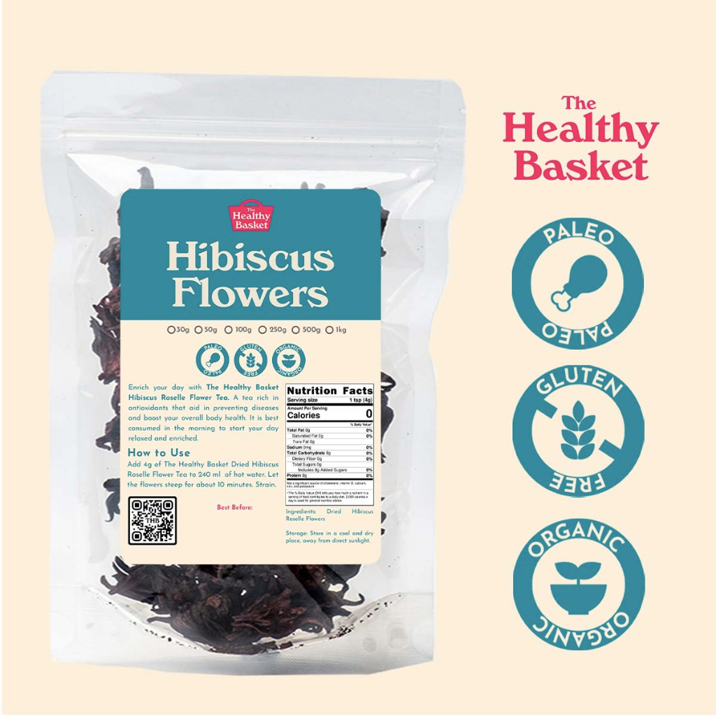 Healthy Basket Dried Hibiscus Roselle Flower Tea (250g, 500g & 1kg) | Shopee Philippines