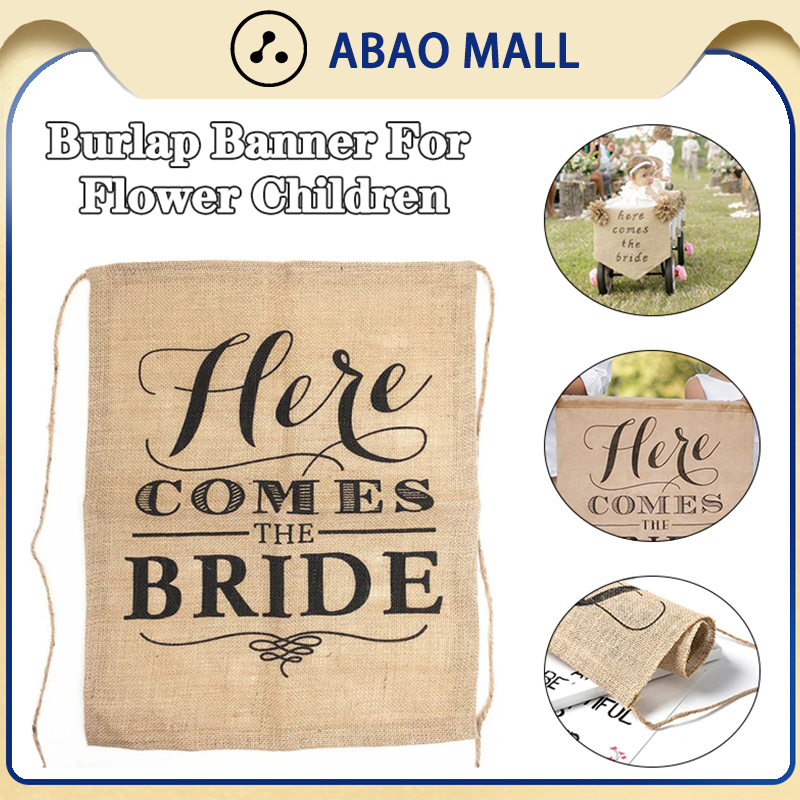50*40CM "Here Comes the Bride" Wedding Ceremony Banner | Shopee Philippines