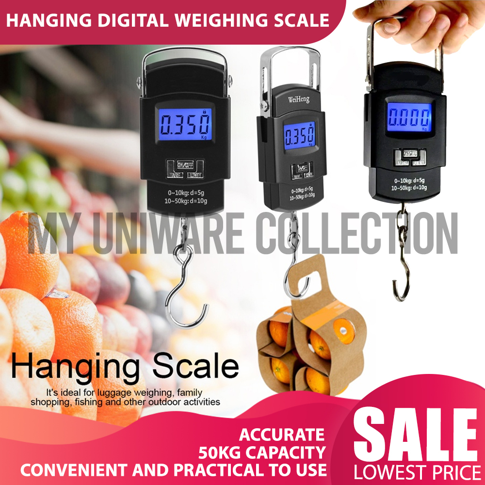 50kg Luggage Scale Weighing Scale Portable Electronic Hanging Digital ...