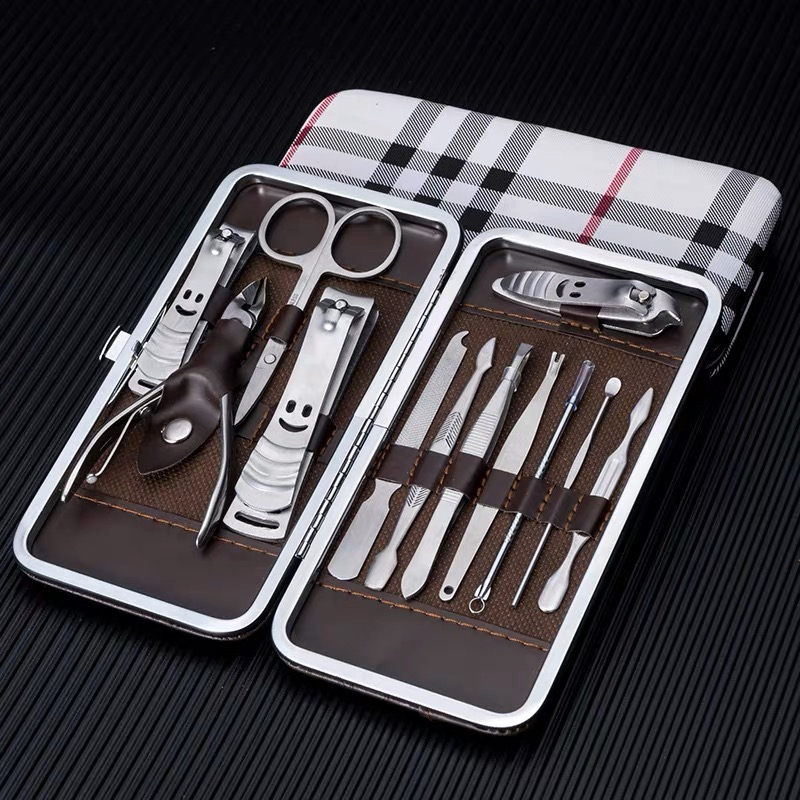 12 in 1 Manicure Set Nail Clipper Set Stainless "Case Random Design ...