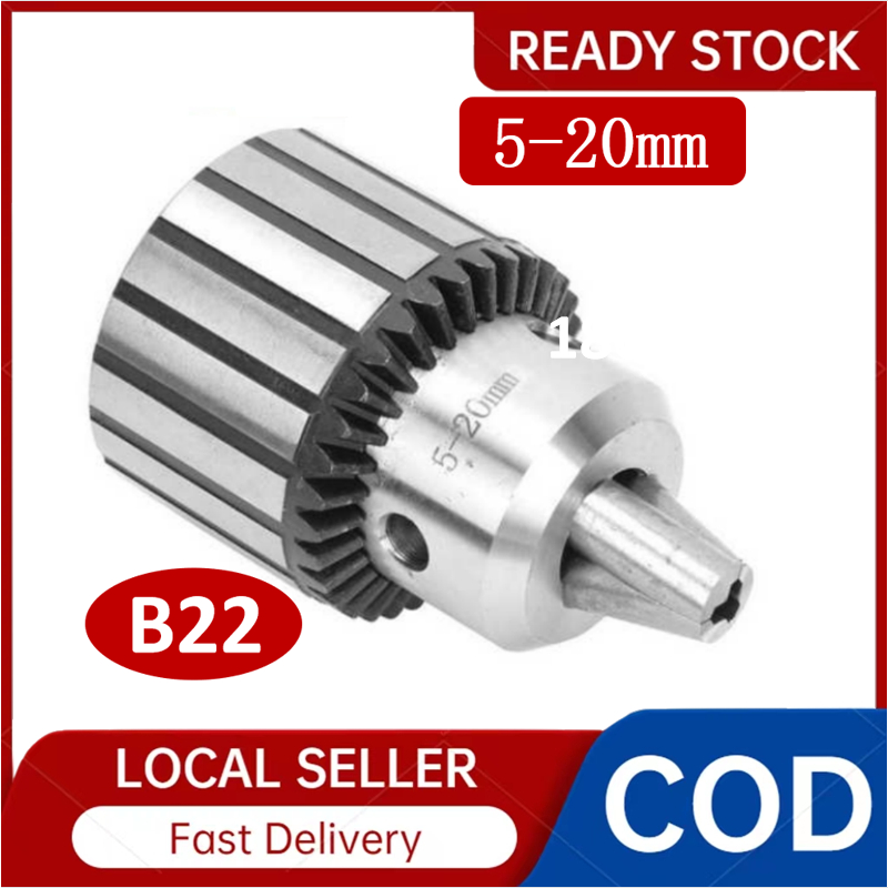 [Local Seller] 5mm - 20mm Drill Chuck B22 Heavy Duty with Key for CNC ...