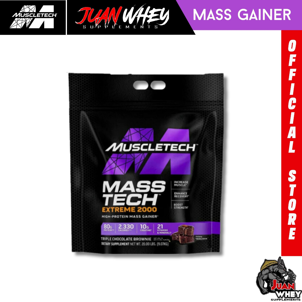 Muscletech Mass Tech Extreme 2000 20LBS - Ultimate 100% Protein Mass ...