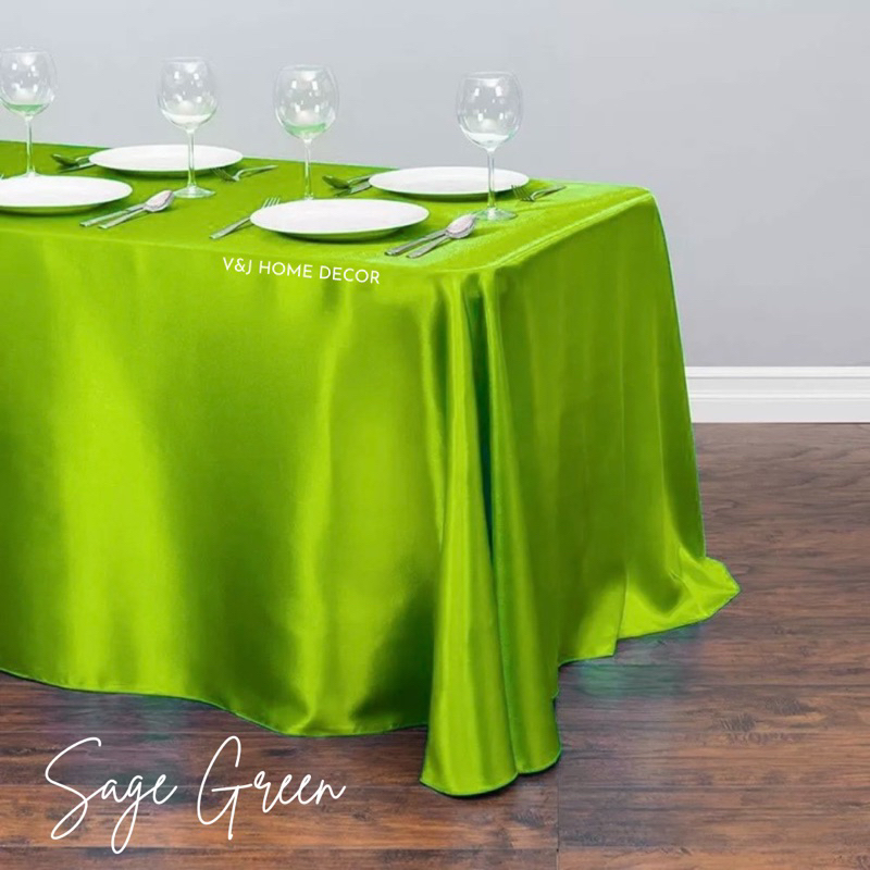 TABLE CLOTH SILK Satin Shiny Table Cloth | Shopee Philippines