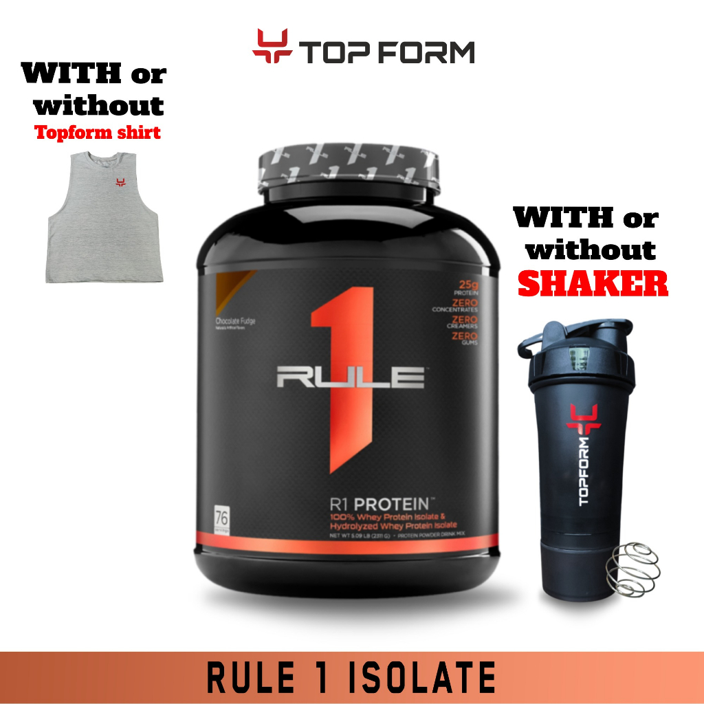 Rule 1 Whey Protein Isolate, R1 Whey Protein Powder Isolate, 5lbs ...