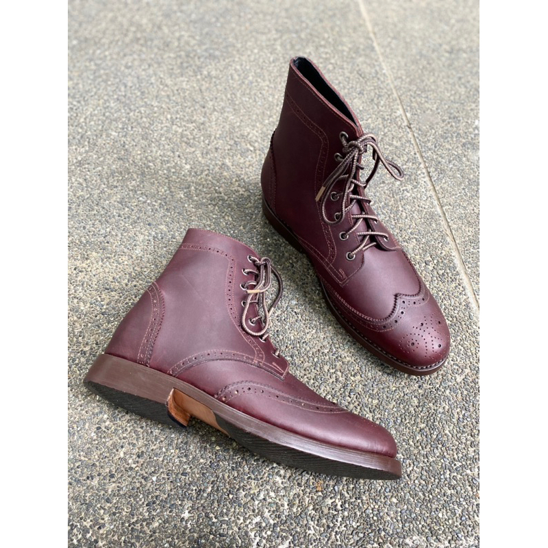 Wingtip Brogues Boots By Spades PH | Shopee Philippines
