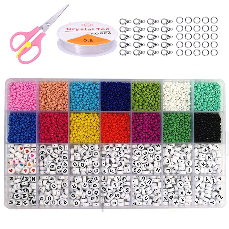5000pcs Beads Kit with Lock Letter Beads and Heart Beads for Name ...