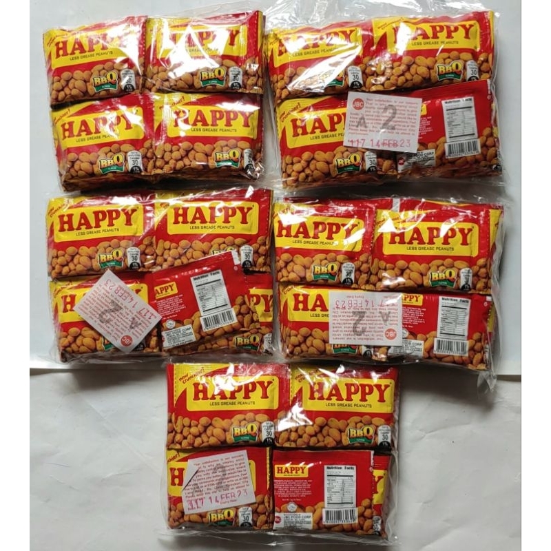 5 Packs Happy Peanuts Red BBQ | Shopee Philippines
