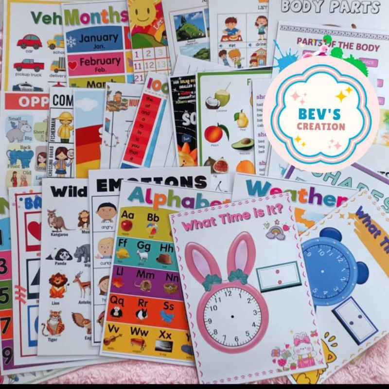 A4 LAMINATED EDUCATIONAL WALL CHARTS | Shopee Philippines