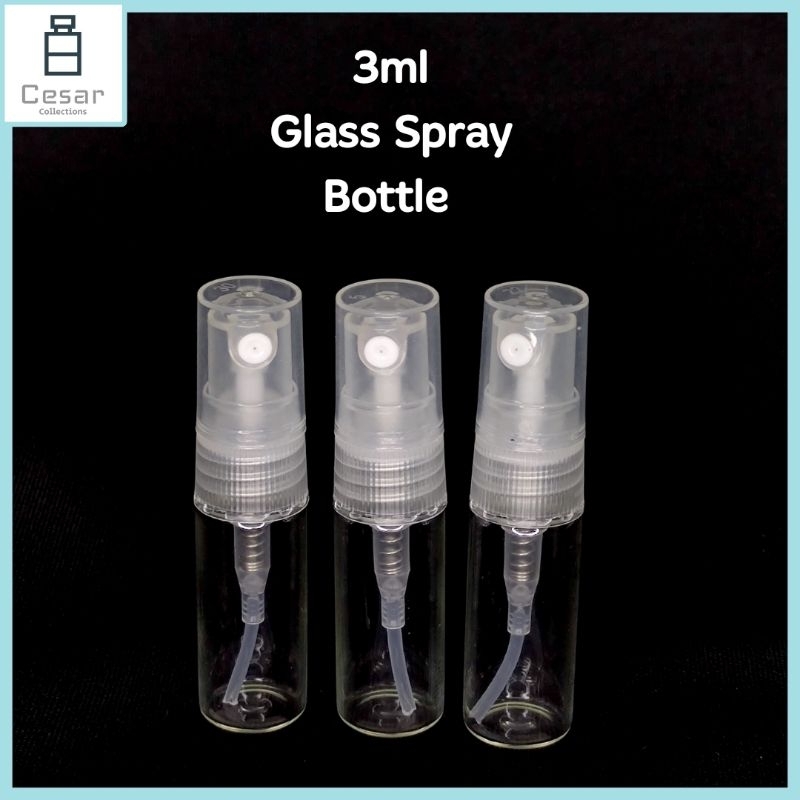 3ml Glass Spray Bottle - Smooth Transparent Perfume Decanting | Shopee ...