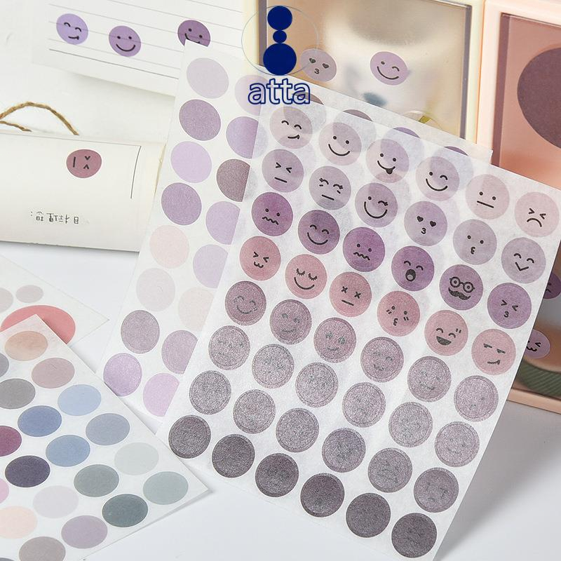Creative INS Dot Smiley Emoji Paper Stickers 3Sheets Decorative DIY ...