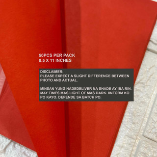 1 PACK = 50PC COLORED PAPER RED ORANGE YELLOW GREEN PINK VIOLET BLACK ...