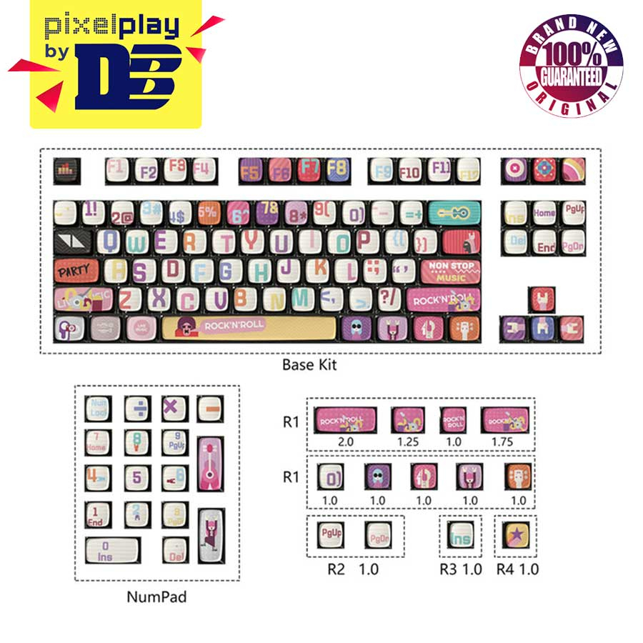 Piifox 117 Key Dye Subbed PBT ASA Profile Pudding Keycaps Set (Rock and ...