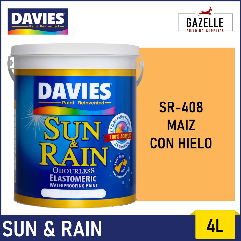 Davies Sun & Rain Acrylic Elastomeric Paint - Yellows 4L | Shopee ...