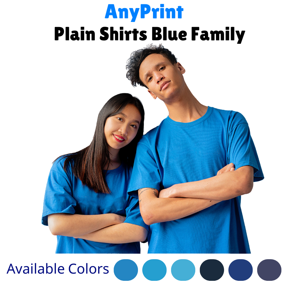APA Plain t shirt Cotton Blue color family Light/Aqua/Acid Blue/Navy ...