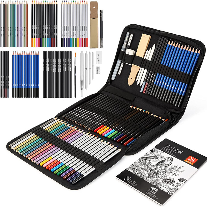 41pcs Sketch Pencil Set Artist Craft Professional drawing Kit Graffiti ...