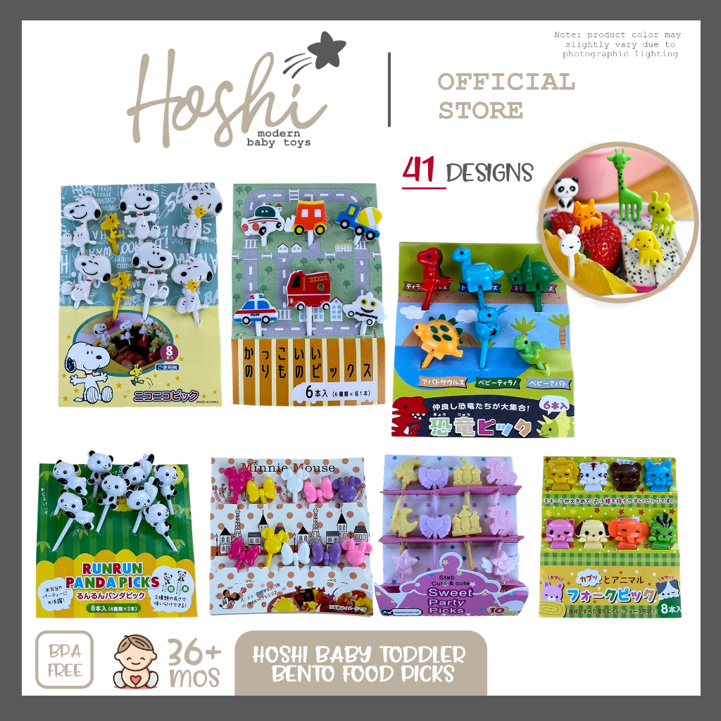 Hoshi Baby Bento Food Sticks, Food Picks for Lunch, Snacks, Fruits or ...
