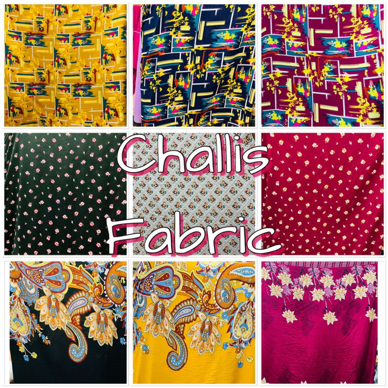 Challis Fabric per yard | Shopee Philippines