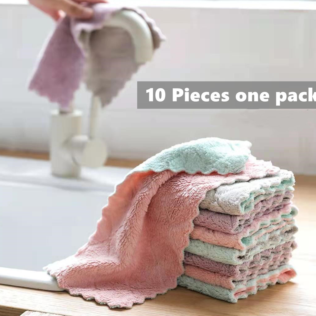 ( 10 Pieces ) Kitchen Dishclout Hanging Hand Towels, Dish Cloth for ...
