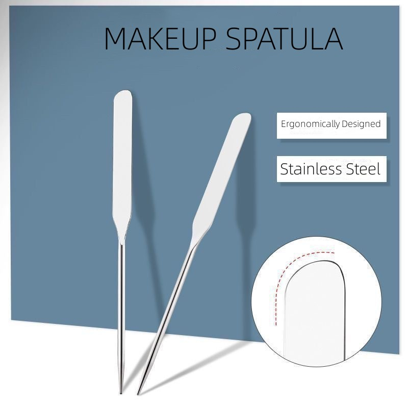 YY Stainless Steel Spatula for Makeup Foundation Cream Mixing Apply ...