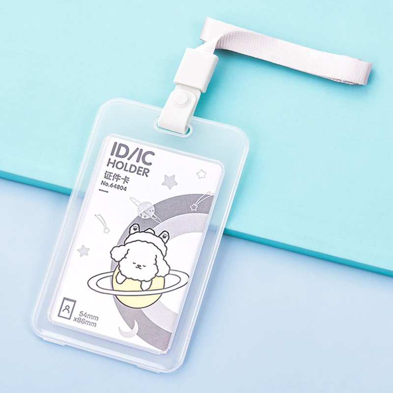 Deli 64804 ID Card Holder Necklace Name Badge Lanyard | Shopee Philippines