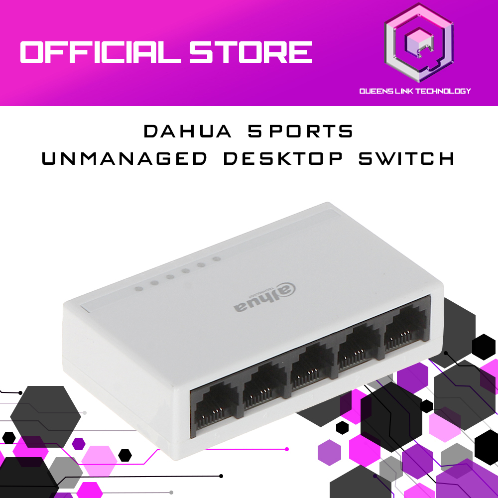 DAHUA 5PORT UNMANAGED DESKTOP SWITCH NON-GIGA | Shopee Philippines