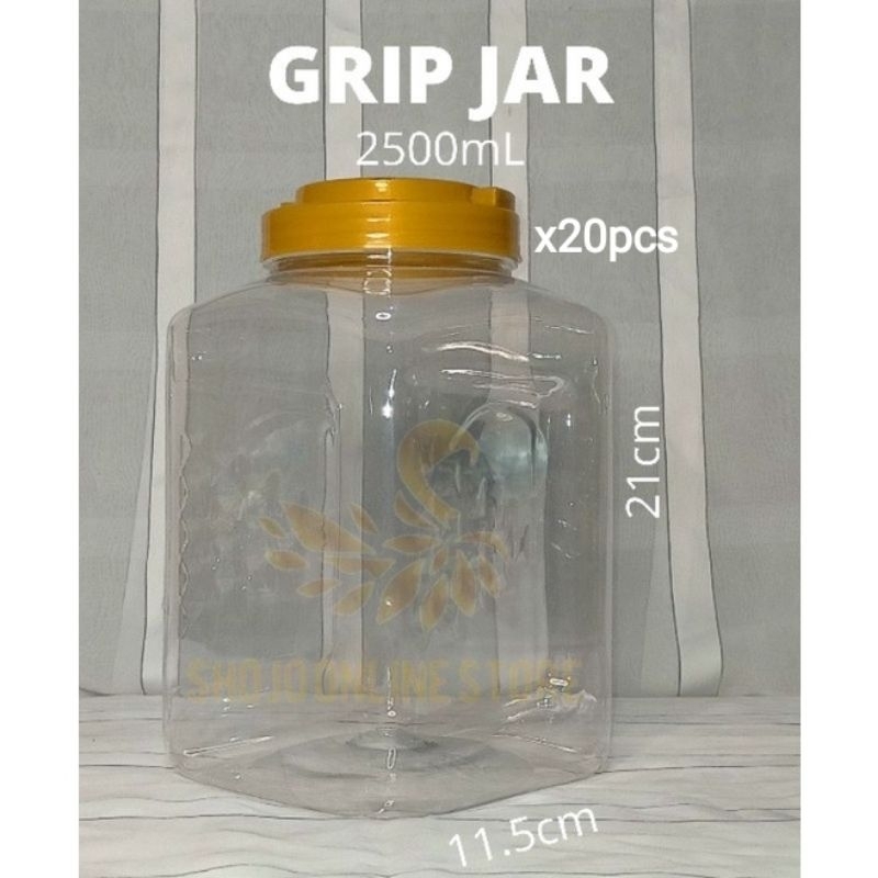 20pcs Grip Jar (Square) 2500mL | Shopee Philippines