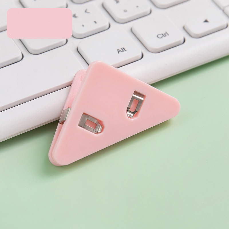 Portable Colorful Binder Clip Paper Clip Transparent Triangle Clip ...