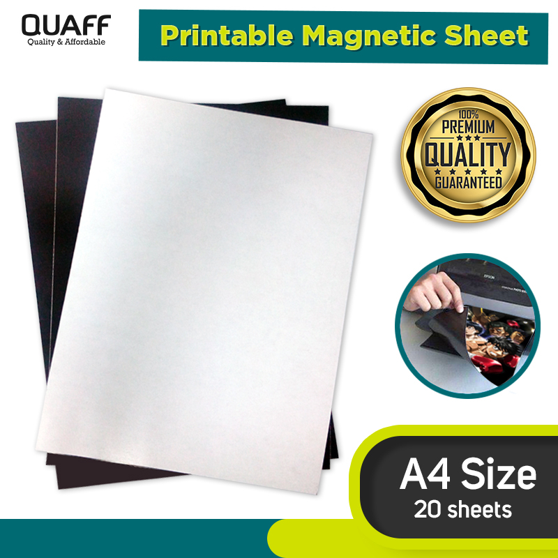 (20sheets) Printable Glossy Magnetic Sheet A4 Size 0.3mm Thick | Shopee ...