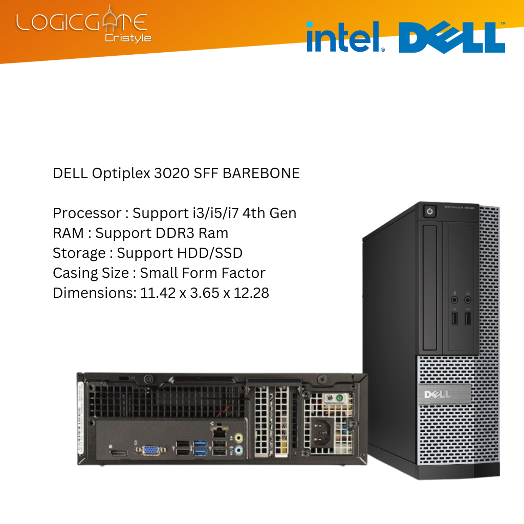 DELL OPTIPLEX 3020 SFF 1150 /No Processor/No Ram/No Hdd Intel 4th gen ...