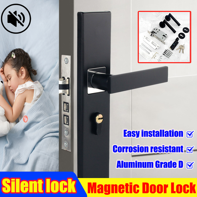 door knob main door eurpean style double door lock for bedroom Magnetic ...