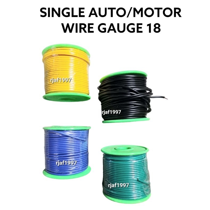 [5 METER] MOTOR WIRE GAUGE #18 #20 SINGLE/DOUBLE CABLE WIRE FOR MOTORS ...