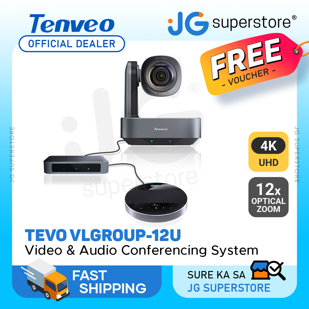 Tenveo VLGROUP-12U Video and Audio Conferencing System Vloop 4K UHD PTZ ...