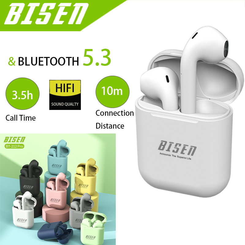 BISEN BT-212-PRO TWS Wireless Bluetooth 5.3 Earphone Stereo Audio Sound ...