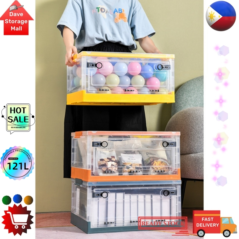 Portable Transparent Storage Box Foldable Storage Cabinet Multi Storage ...