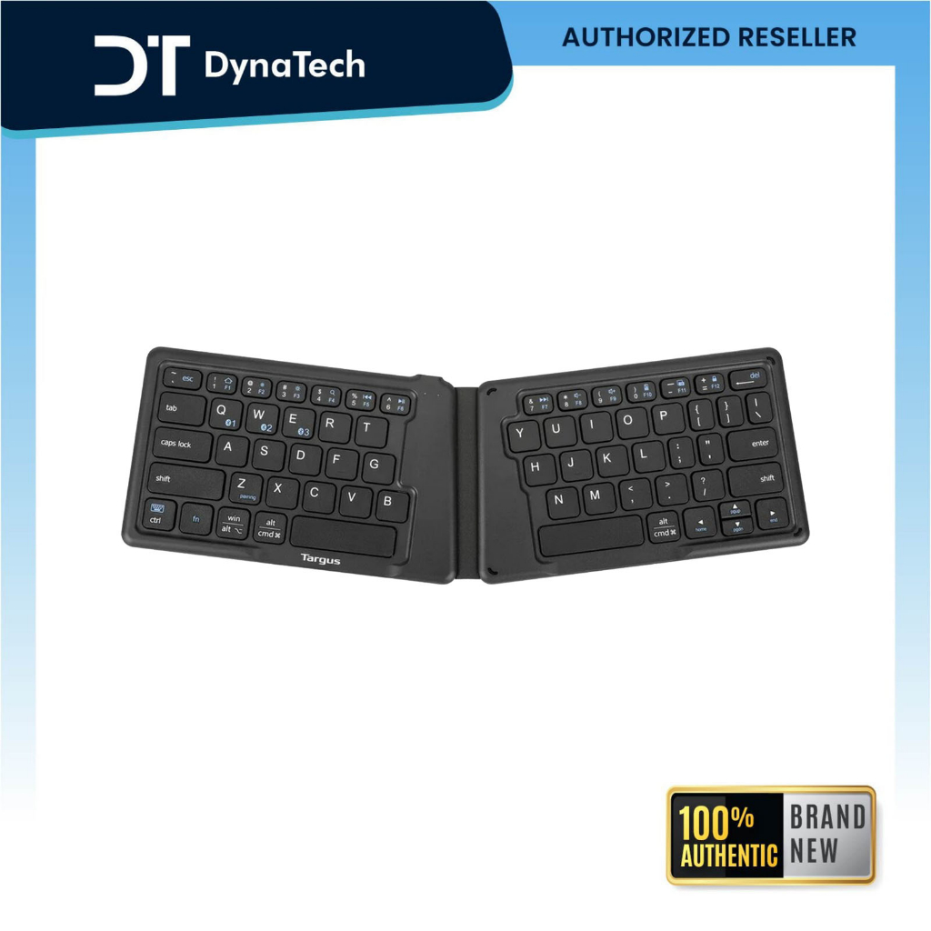 Targus AKF003 Ergonomic Foldable Bluetooth Antimicrobial Keyboard ...