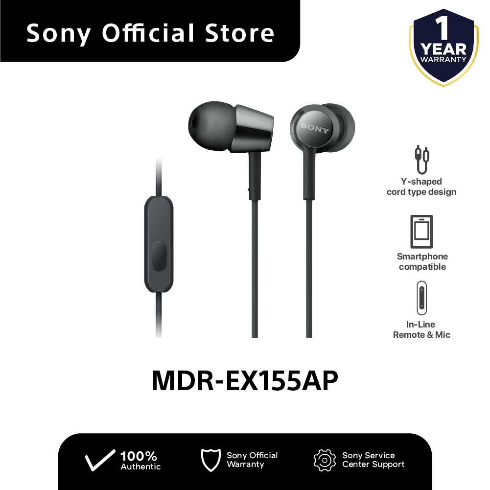 Sony MDR-EX155AP/ MDREX155AP In-Ear Headphones | Shopee Philippines