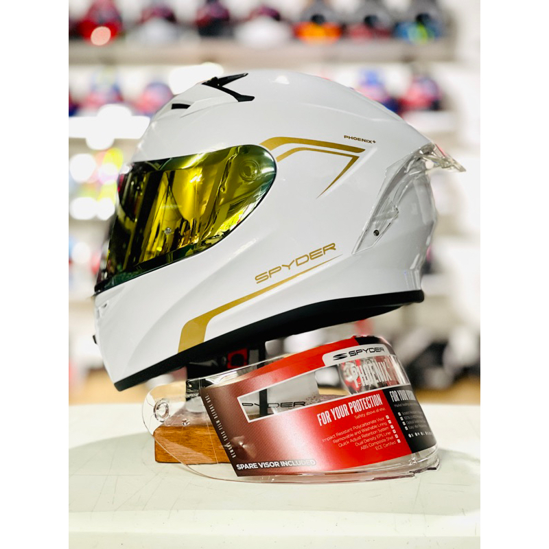 Spyder Phoenix+ V2 Full-face Single Visor Helmet w/ FREE CLEAR VISOR ...