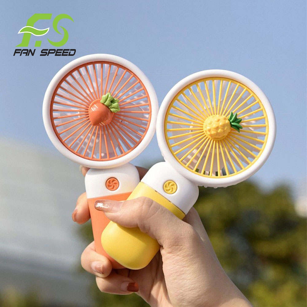 Portable mini fan 178-1 fruit design hand held carry on rechargable ...