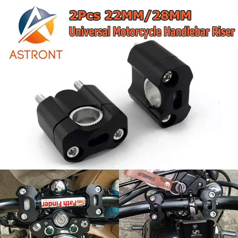 2Pcs 22mm/28mm Motorcycle Handle Bar Riser Handlebar Lifter Extension With Busing | Shopee ...