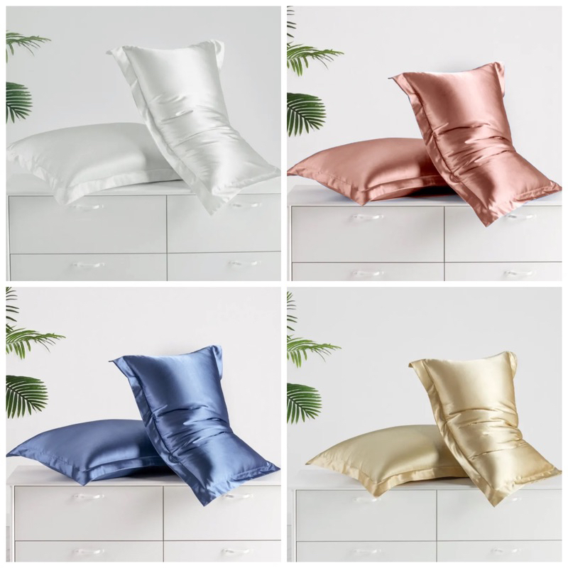 High Quality Silk Satin Pillowcase Bed Decorative Pillow Covers Luxury ...