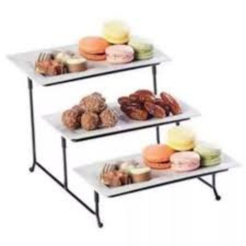 Durable 3 tier Porcelain Buffet Server Rectangle with Stand | Shopee ...