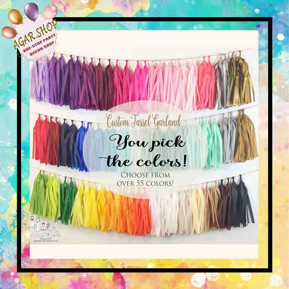 Agar.Shop 5pcs DIY Paper Tassel Garland Tissue Paper Birthday Wedding ... Agar.Shop 5pcs DIY Paper Tassel Garland Tissue Paper Birthday Wedding ...