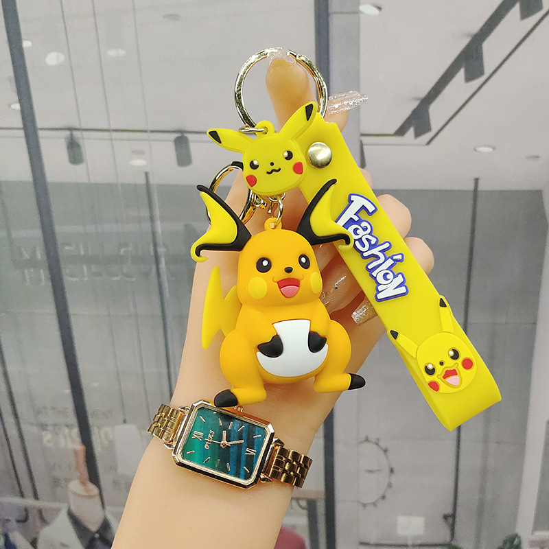 KIMIGO Cute Pikachu Pendant With lanyard Pokemon Keychain Key Design ...