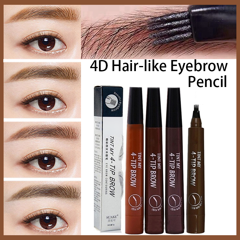 Four-head Bifurcation Eyebrow Pencil Waterproof Eyebrow Pencil 4D Hair ...