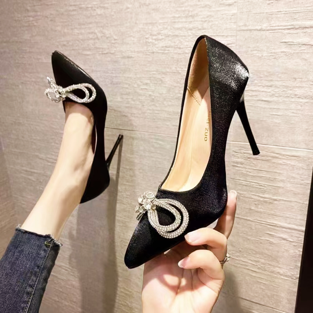 New Pointed Toe Heels Women Stiletto High Heels sandals | Shopee ...