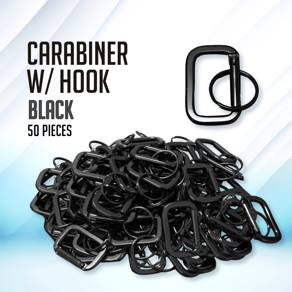 Square Carabiner with Circle Hook (50pcs) | Shopee Philippines