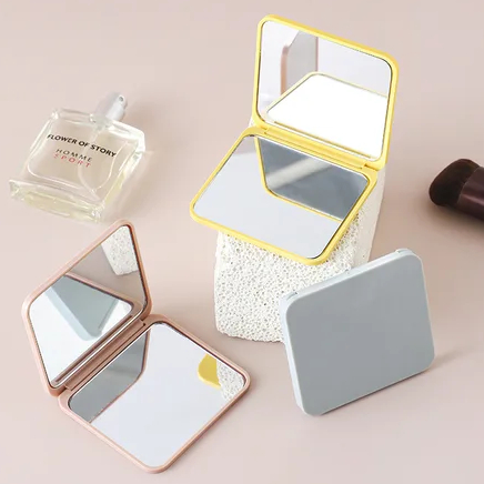 Mini Square Makeup Mirror Portable Double-sided Vanity Mirror Cosmetic ...